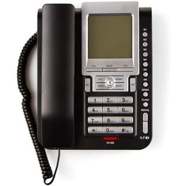 Trade Shop - TÉLÉPHONE DE BUREAU FILAIRE Q-DH388 12-DIGIT LCD DISPLAY ...