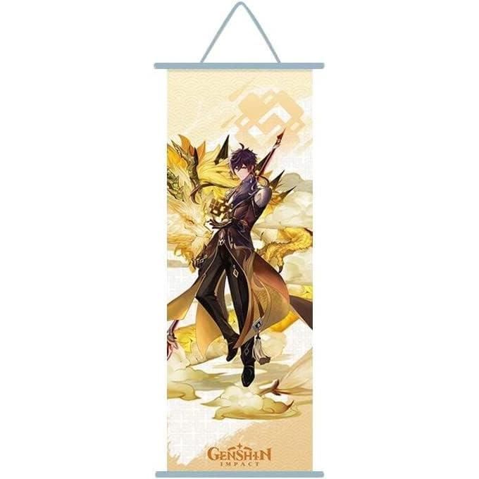 Genshin Impact Poster Genshin Impact Zhongli Poster À Rouler, Grand ...