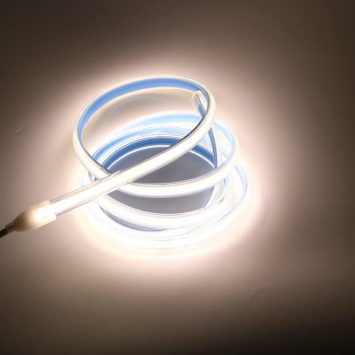 Super Brillant 220 Volt Cob Led Ruban Lumineuse 2M Ip67 Étanche 280 ...