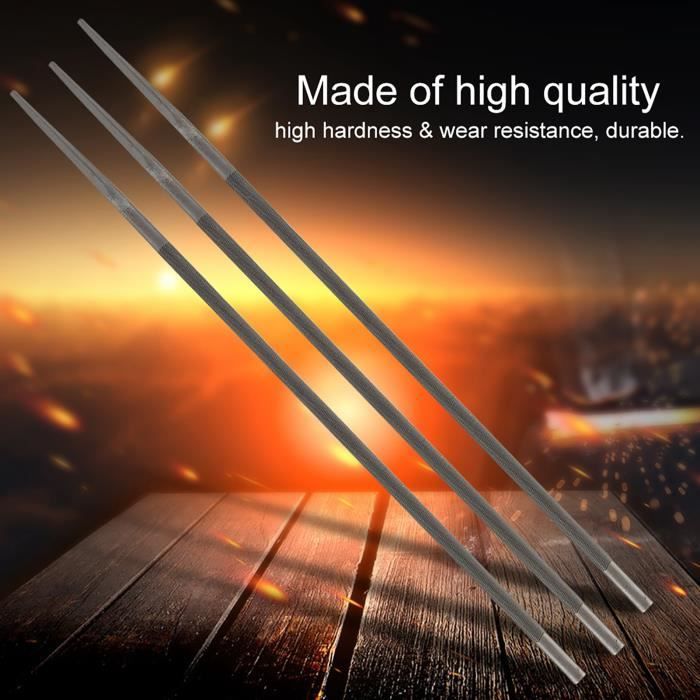 ABI 3pcs Lime d'affûtage Ronde de Tronçonneuse de Scie à Chaîne pour ...