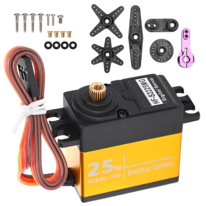 VINGVO Servo 25kg Servo de Moteur de Direction Étanche à Commande ...