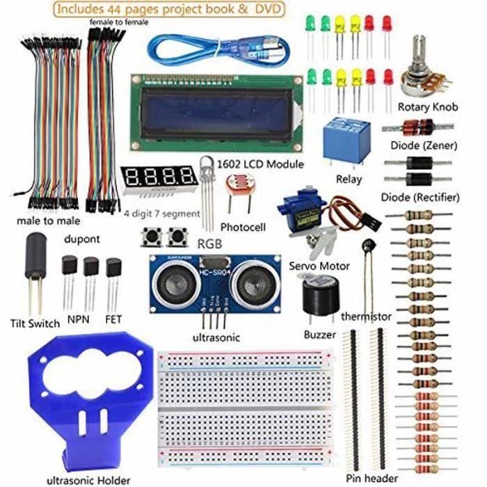 LCD Ultrasonic Relay Sensor Electronic Bricks Starter Kit for Arduino ...