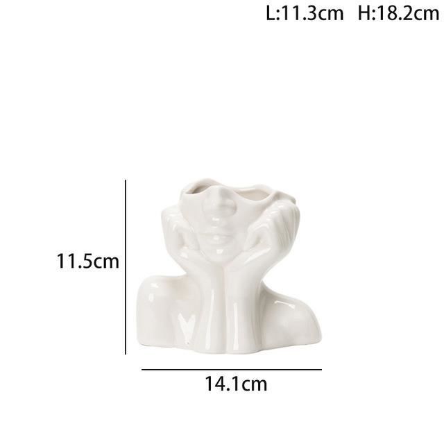 VASE,o--Vase en céramique de style scandinave pour femme, modèle de ...