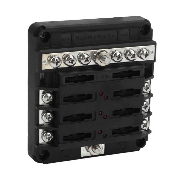 Zerone Porte-fusible à lame Bloc de fusibles 6 voies 1 en 4 sorties ...