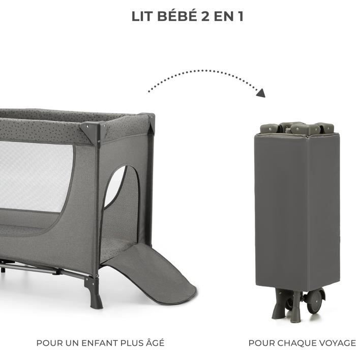 Kk Joy 2 Lit Parapluie 2 En 1,Lit Bébé De La Naissance Jusqu‘À 25 Kg ...