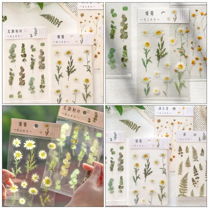 12 Feuilles Creative Belle décoratif Stickers stickers - lettres ...