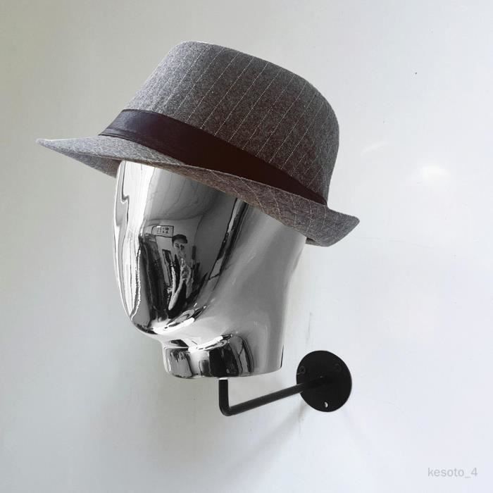 Porte-chapeau-monté/tête de modèle/décoratif/métal Vintage Style ...