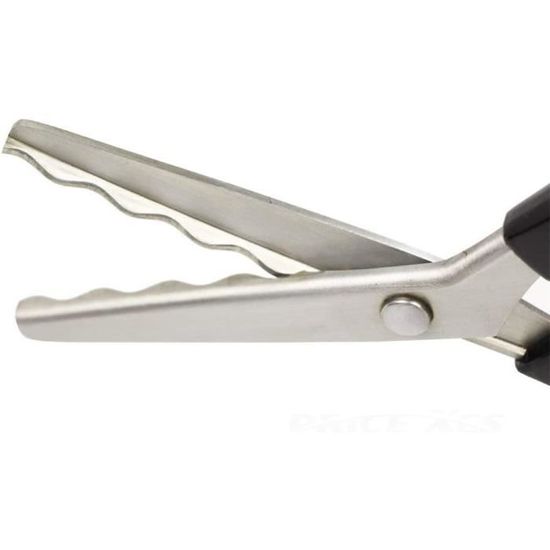 Dentelé Bord festonné Ciseaux à cranter, Acier inoxydable Ciseaux de couture, professionnel Zig ...