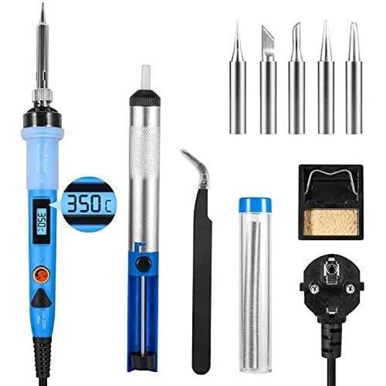 HFIENT-Fer à Souder Kit de Soudure pistolet à souder 80W digital LCD avec température réglable ...