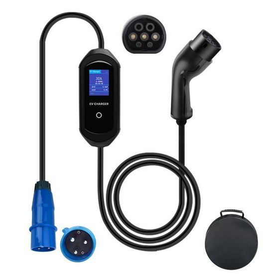 AWESAFE EV Chargeur Type 2 Véhicule Électrique CEE câble 7KW 16/32A ...