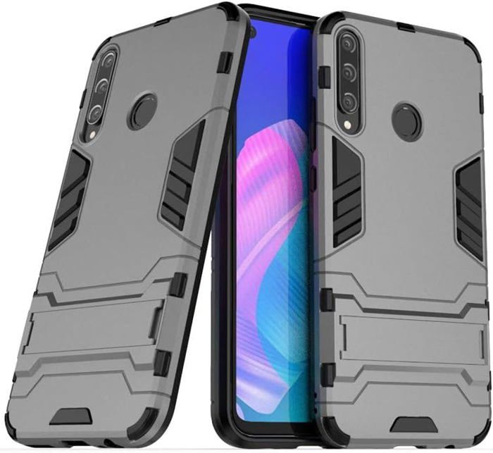 Coque pour Huawei P40 Lite E/Y7P 6,39 Pouces Antichocs 2 en 1 Support Gris - Cdiscount Téléphonie