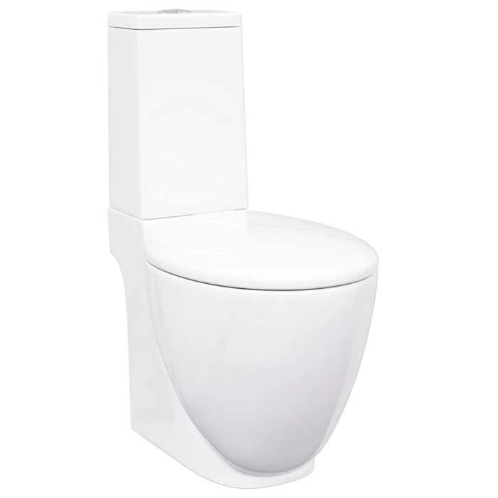 Prix bas - Toilette - Cuvette en céramique Ronde Écoulement d'eau au ...