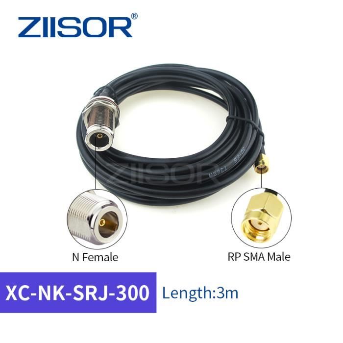 NK à RP-SMA-J 3m-Antenne LoRa pour LoRaWAN, 433 MHz, 400 MHz, mâle, extérieur, étanche ...