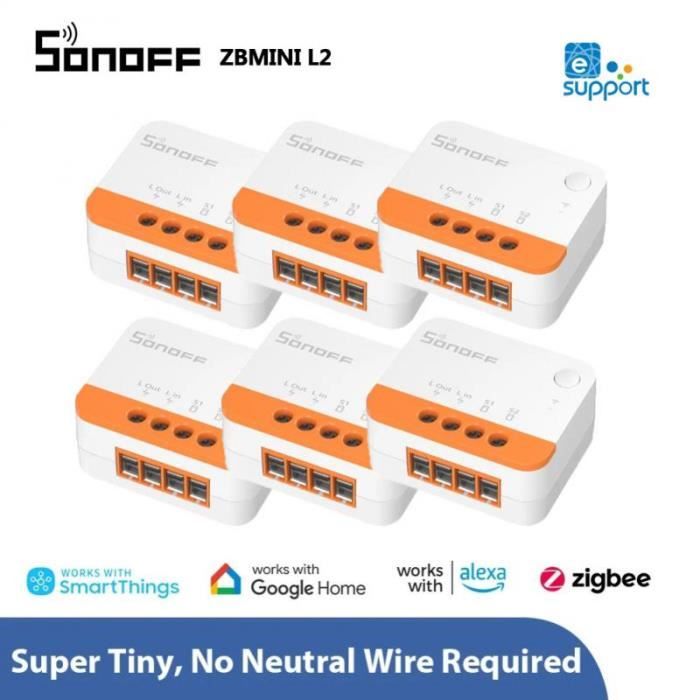 6 pièces-SONOFF-Joli ZBMINI Zigbee sans fil pour maison intelligente ...