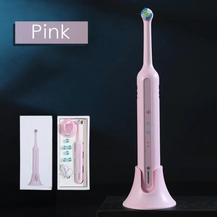 Tête rose 6 - Brosse à dents électrique rotative aste, minuterie de ...