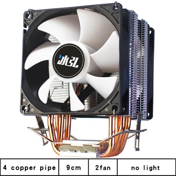 2 ventilateurs 3 broches (LGA intel AMD) Radiateur de refroidissement ...