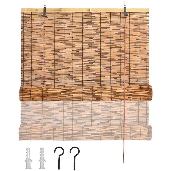 Store à Rouleau en Bambou Stores Enrouleurs Léger Et Respirant ...