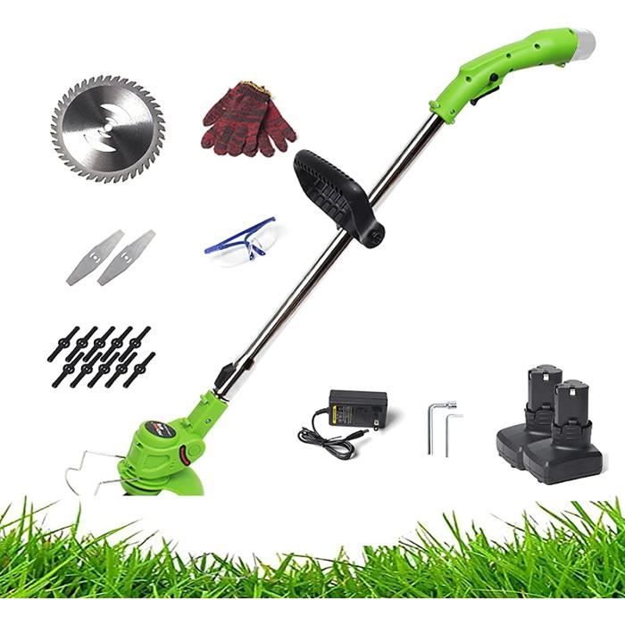 Coupe Herbe Sans Fil avec Batterie et Chargeur, Coupe Bordure Électrique 12V 4000Mah 8000Rpm ...