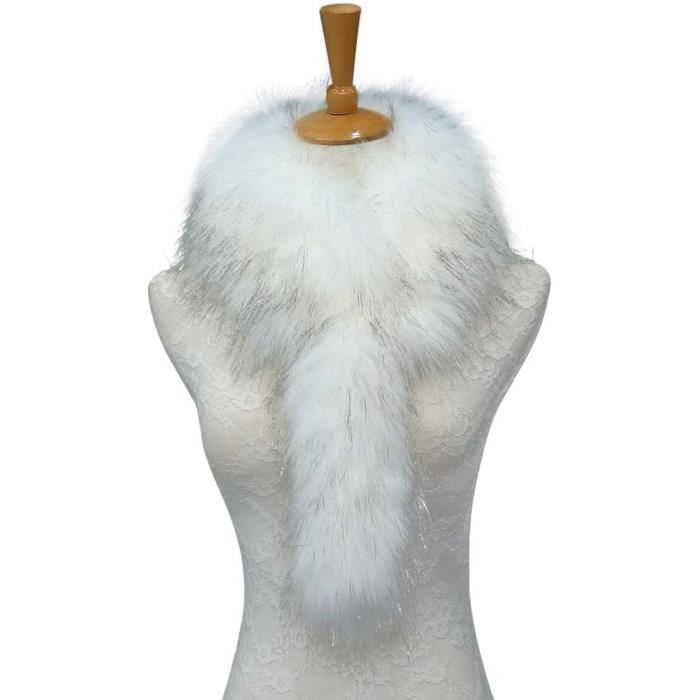 Femmes Écharpe En Fausse Fourrure Foulards Etoles Châles Enveloppe De ...