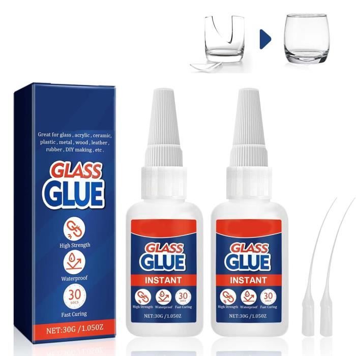 Transparent Colle Verre,Colle Plastique Extra Forte,Super Glue Colle ...