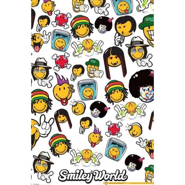 Smiley World - 61x91,5cm - AFFICHE - POSTER - Cdiscount Maison