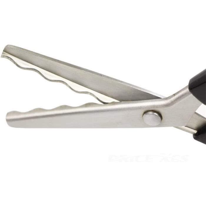 Dentelé Bord festonné Ciseaux à cranter, Acier inoxydable Ciseaux de couture, professionnel Zig ...