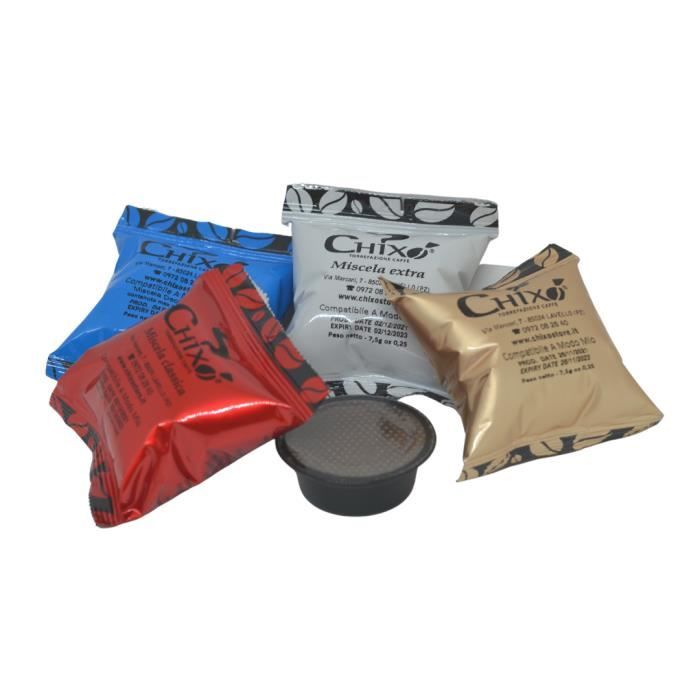 Café Chixò Pack de 50 Capsules Compatible A Modo Mio Mélange de ...