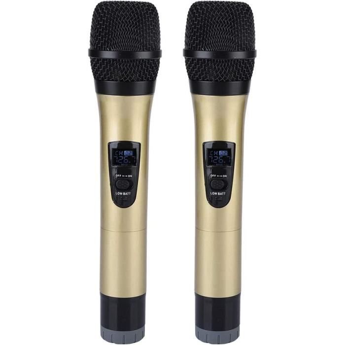 Hopcd Micro sans Fil Karaoke, 2 Canaux UHF Micros Microphone Dynamiques ...