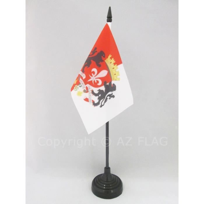 Drapeau de table Lille avec armes 15x10cm - lillois avec armoiries ...