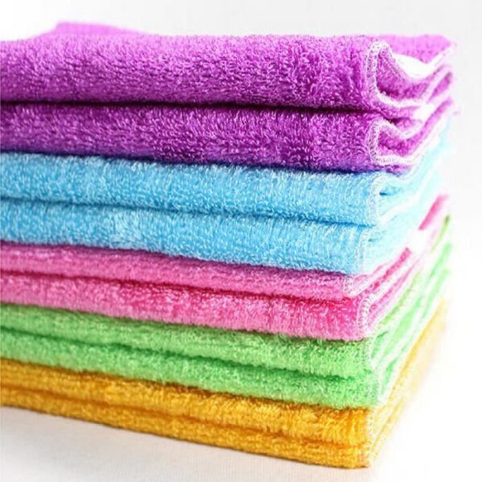 2pc/lot micorfiber torchon chiffons essuie-mainsabsorbant huile ...