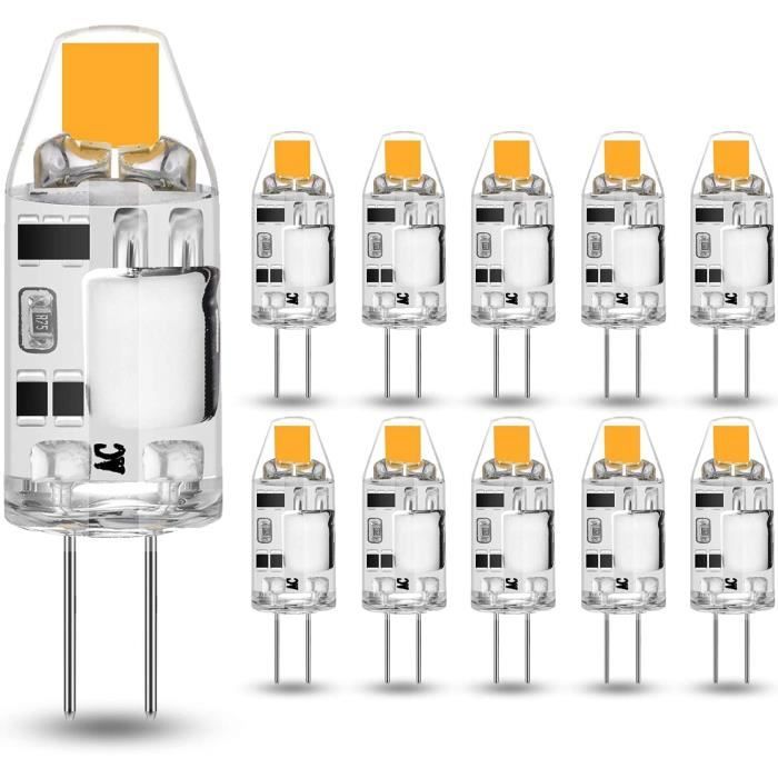 Lot De 10 Ampoules Led G4, Ampoules Led Cob 2 W Remplace Les Ampoules ...