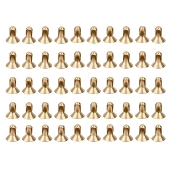 PAR - Vis à tête fraisée plate 50pcs Vis à Six Pans Creux Plate Tête ...
