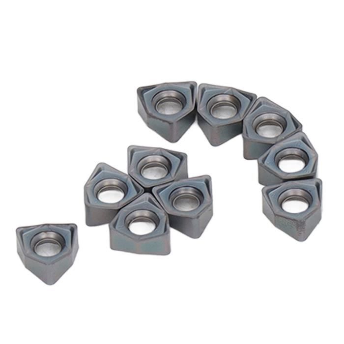 Duokon Insérer la fraise 10 pièces tournant Insert carbure lame tour Cutter fraisage CNC Kit d ...