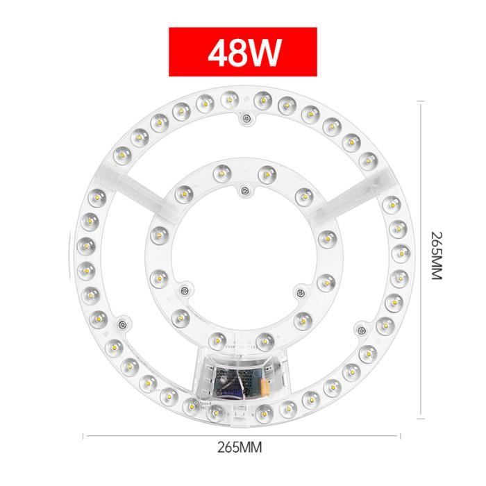 PLAFONNIER,48w 1pcs Neutral Light Panneau LED rond pour ventilateur de plafond plafonniers à ...