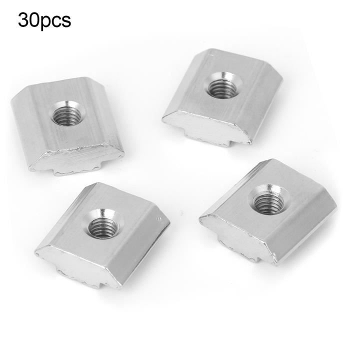 GOTOTOP Écrou coulissant en T 30pcs 30 Série Kit d'Écrous T-Slot Bloc de Fixations Filetées à ...