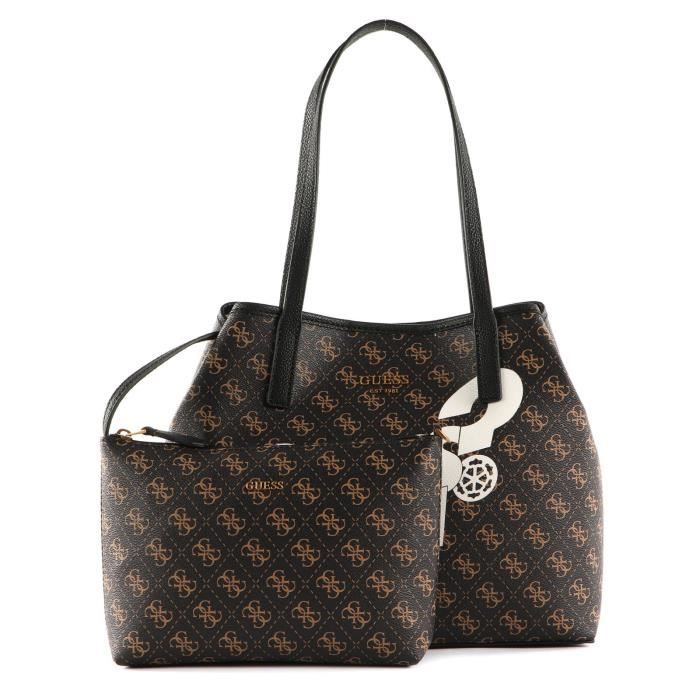 GUESS Vikky Tote Brown Logo [211808] - sac à épaule sacoche brun foncé ...