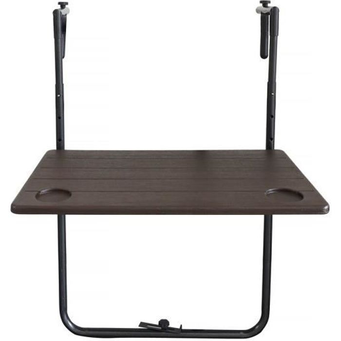Table de balcon suspendu pliable - 60 x 56 x 83.5cm - Cdiscount Jardin