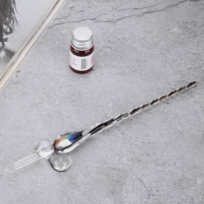 KIMISS Stylo Dip en Cristal Crystal Starry Sky Glass Dip Pen Stylo à ...