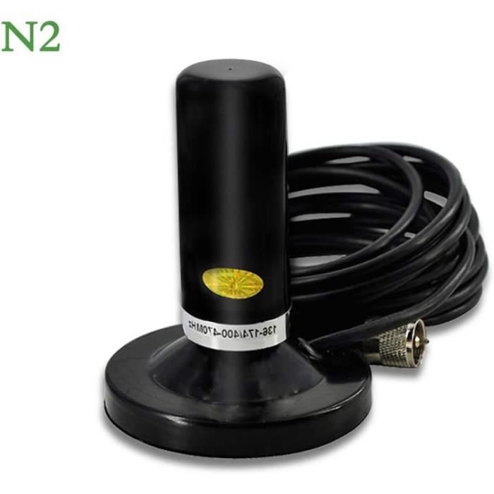 Antenne Voiture Universelle Courte EasyTalk HN-N2RS Double Bande VHF UHF 144-435MHz avec Base ...