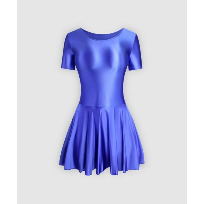 Maillot de bain,robe en satin lisse et brillante, à manches courtes, à ...