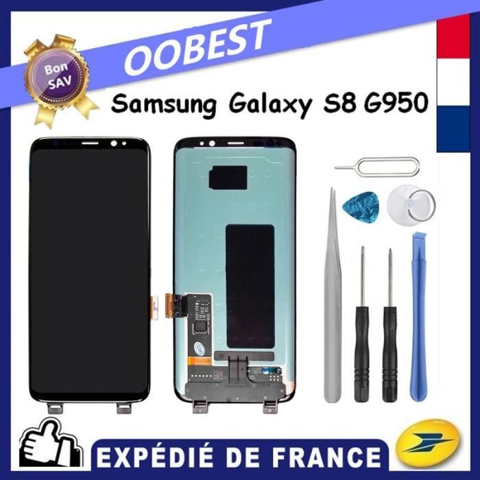 Complet Ecran Vitre Tactile Lcd Noir Pour Samsung Galaxy S8 G950