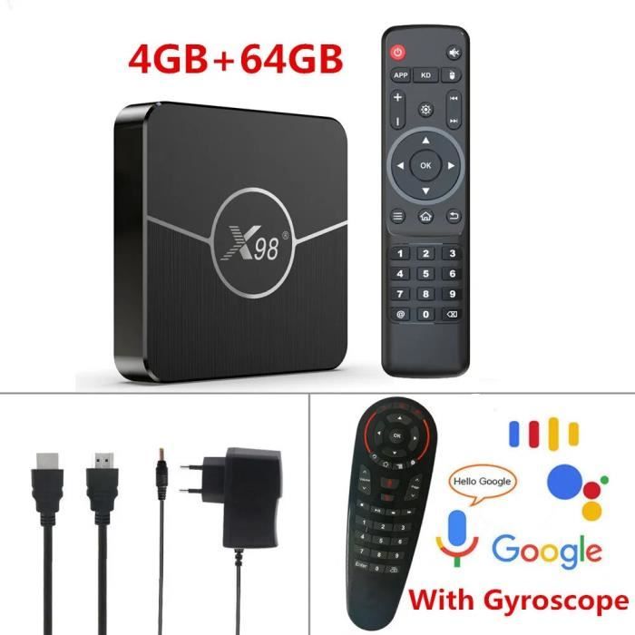 Boîtier Smart TV X98 Plus,Android 11,Amlogic S905W2,AV1,Wifi 2.4G et 5 ...