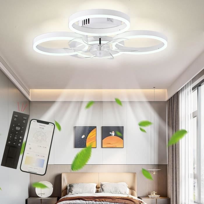 Ventilateur De Plafond Avec Lumiere Ventilateur App Plafond Silencieux ...