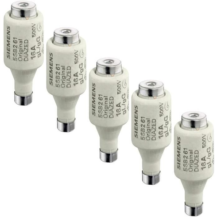 Siemens – Lot de 5 fusibles DIAZED 500 V 20 A.203 - Cdiscount Auto