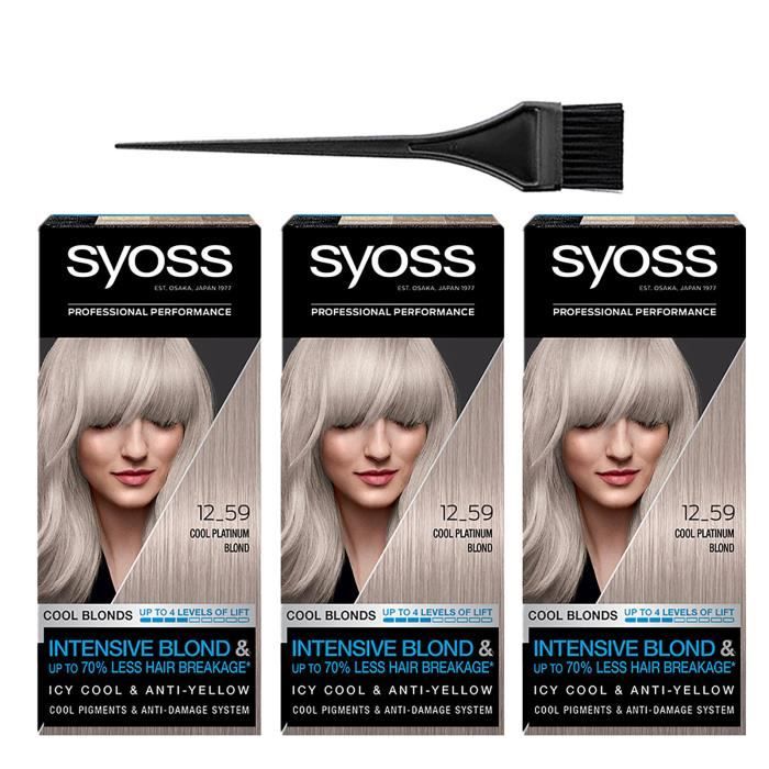Coloration - SYOSS - Cool Blonds 12-59 - Blond platine - Effet anti ...