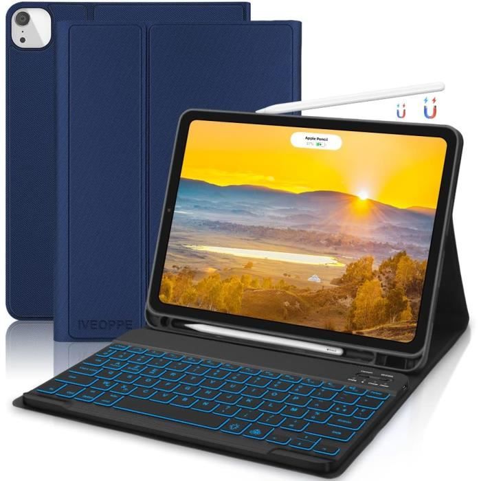Étui Clavier Pour Ipad Air 5-Air 4 10,9 Pouces, Ipad Pro 11" 4È-3È-2È-1Ère Génération,Clavier ...