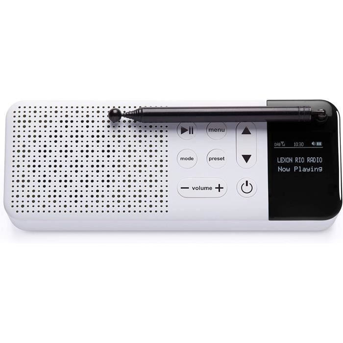 Rio Radio Dab+ & Fm, Enceinte Bluetooth 3W, Autonomie 3 Heures, Blanc ...