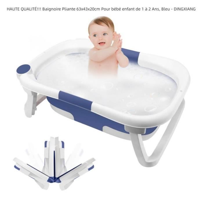 Baignoire Pliante pour bébé enfant de 1 à 2 Ans, Bleu - VARIVIDA ...