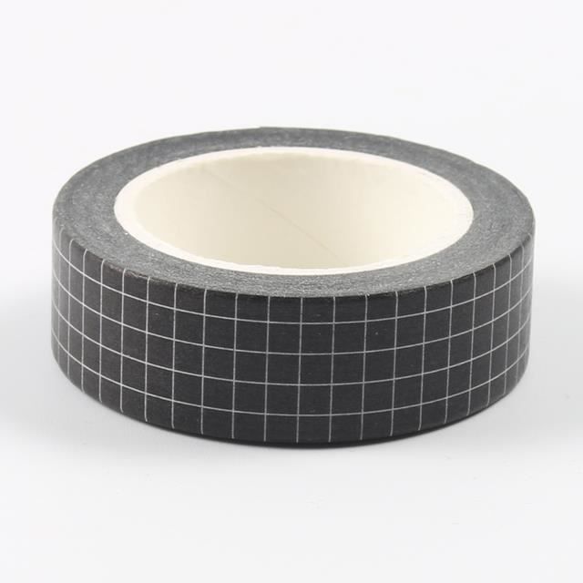 RUBAN ADHESIF,3--Ruban adhésif washi grillagé de couleur pure pour ...
