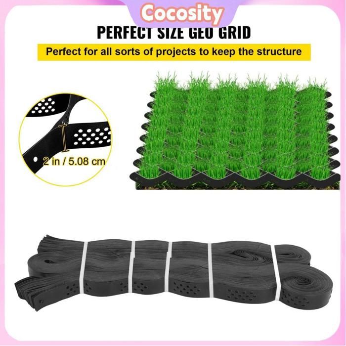 9x17 Pi de Gravier de Gravier Grille HDPE Geocell Geocell Stabilisation ...